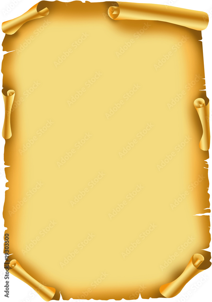 Old scroll, manuscript Stock Illustration | Adobe Stock