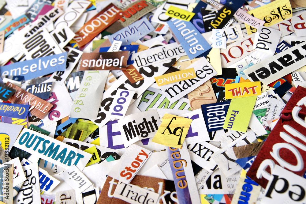 Magazine Word Background Stock Photo | Adobe Stock