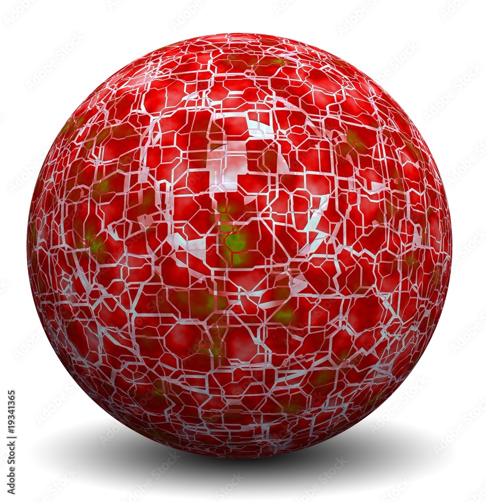 High resolution 3D red sphere isolated on white Stock Illustration ...
