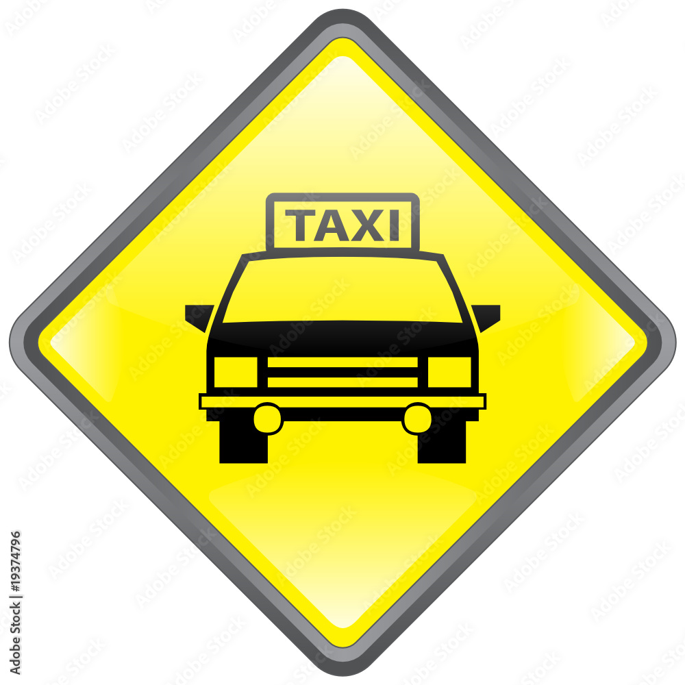 TAXI Sign (Cab Taxicab Hackney Transport Ground Symbol Vector) Stock ...