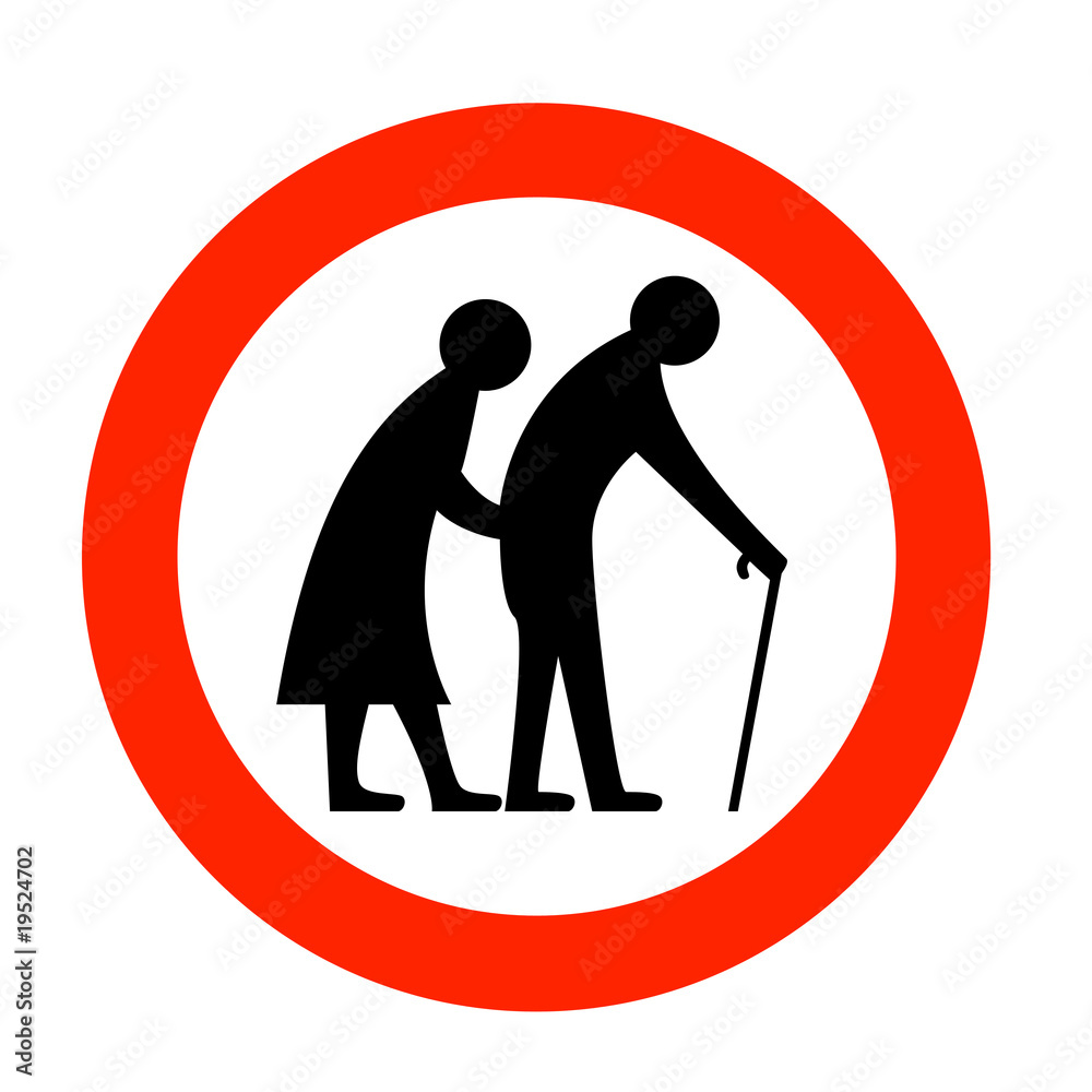 Elderly people sign Stock Illustration | Adobe Stock