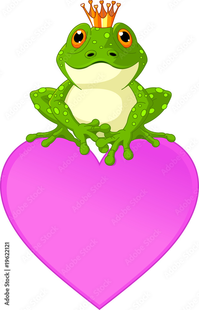 Heart Frog Stock Vector | Adobe Stock
