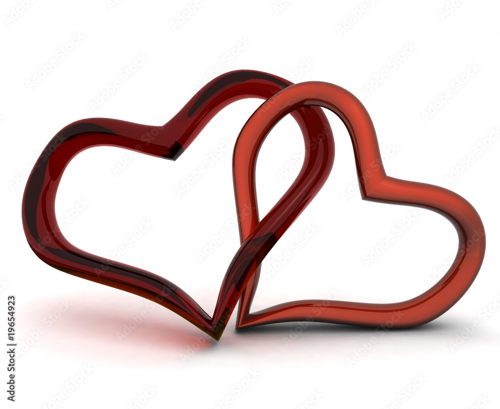 The union of two hearts Stock Illustration | Adobe Stock