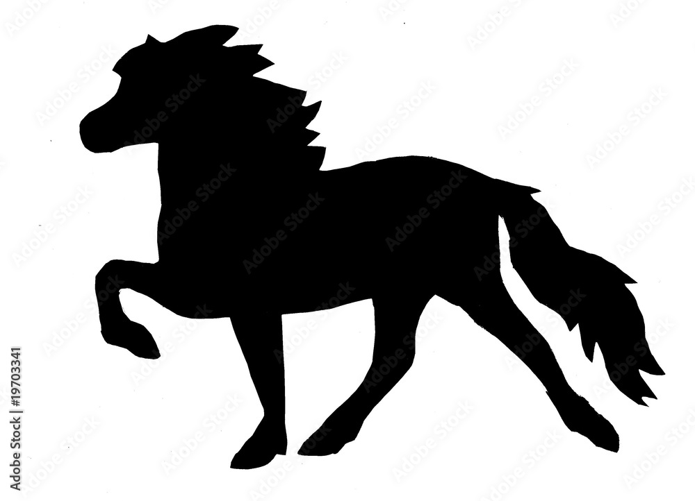 Islandpferd Tölt Stock-Illustration | Adobe Stock