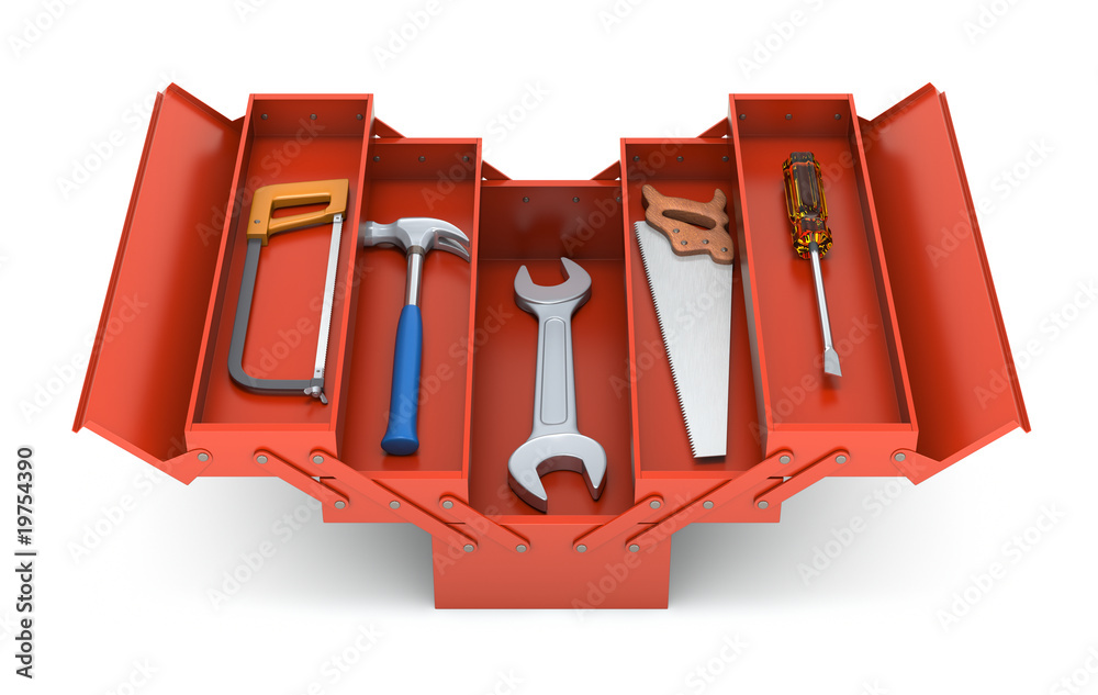 Tools in the toolbox Stock Illustration | Adobe Stock