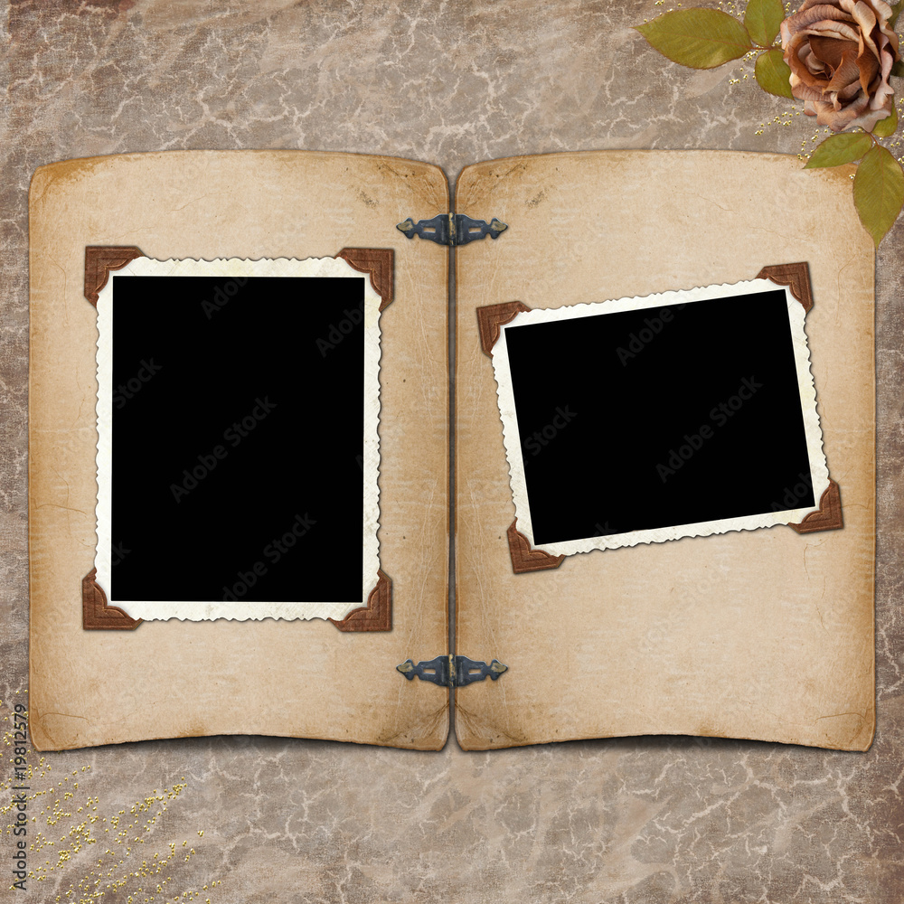 Vintage Photo Album Page