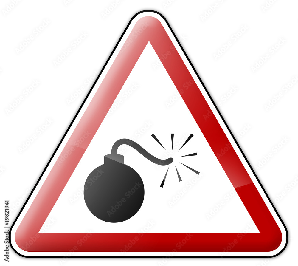 Warning Sign "Bomb" Stock Illustration | Adobe Stock