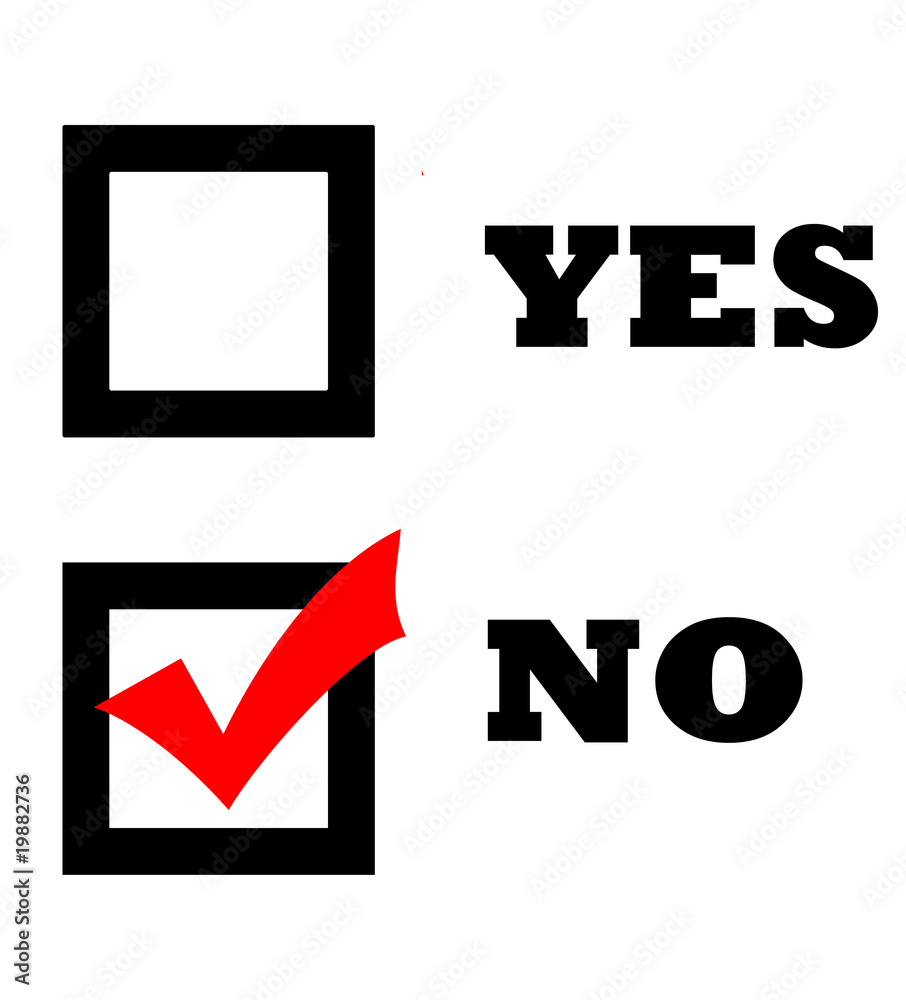 Check mark in no box Stock Photo | Adobe Stock