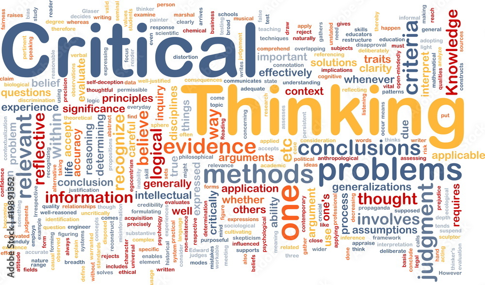 Critical thinking background concept Stock-Illustration | Adobe Stock