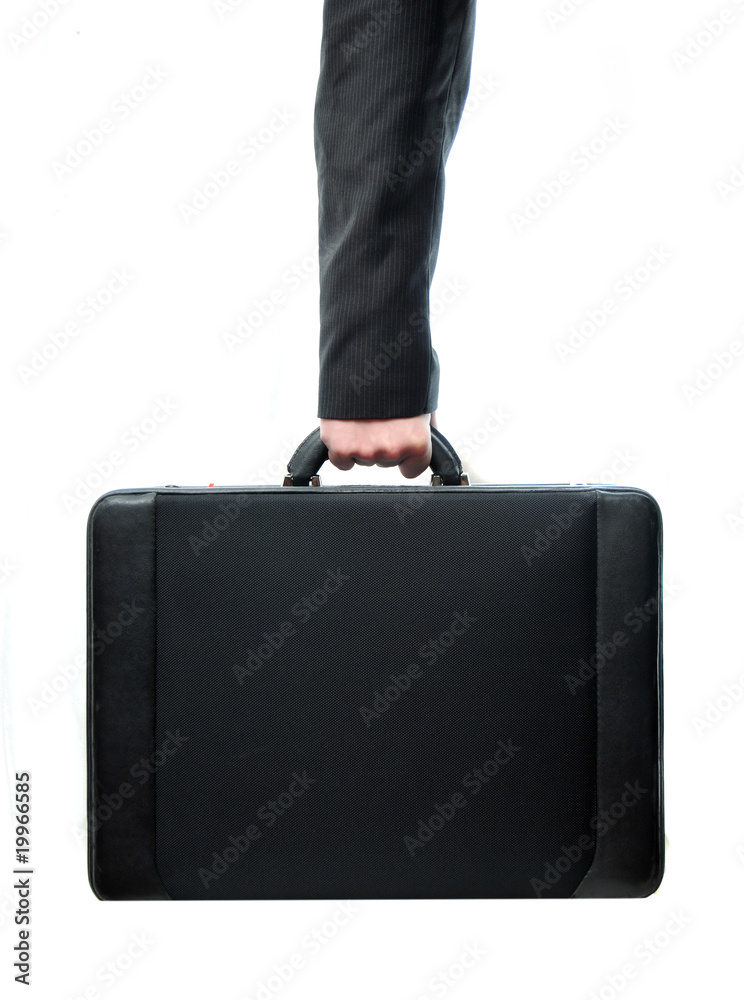 Hand and arm holding suitcase Stock Photo | Adobe Stock