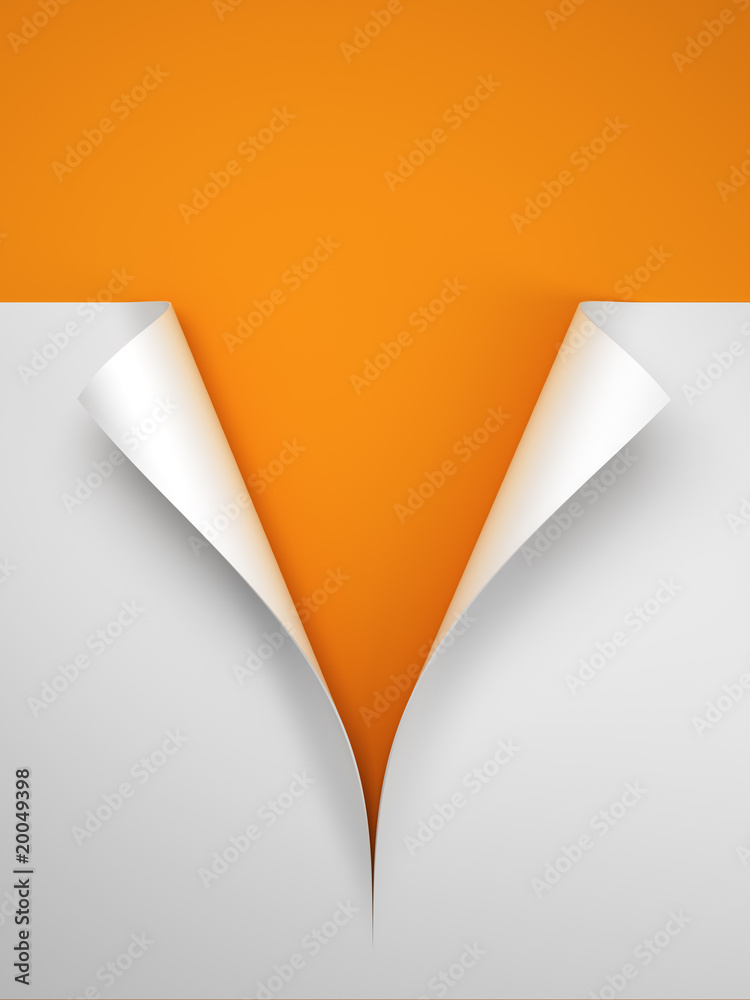Sheet of paper with the curled corner Stock Illustration | Adobe Stock