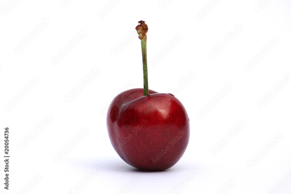 Cherry; objects on white background Stock Photo | Adobe Stock