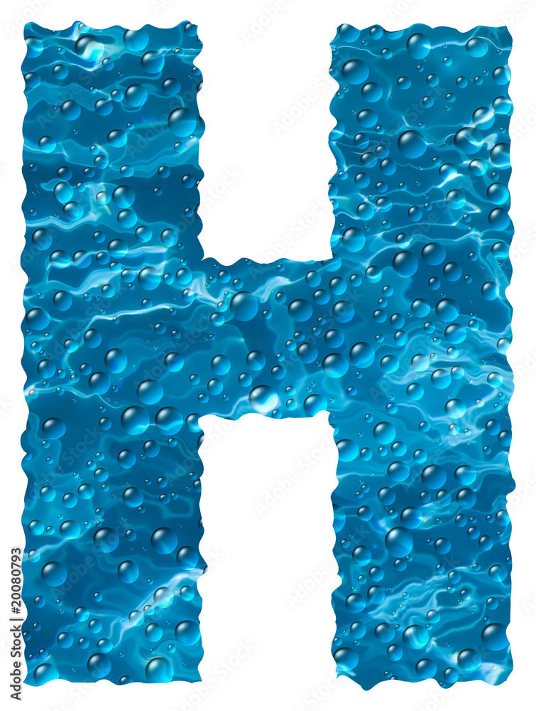 Bubbly Water Font Letter H Stock Illustration | Adobe Stock