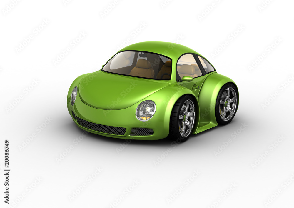 Green car Stock Illustration | Adobe Stock