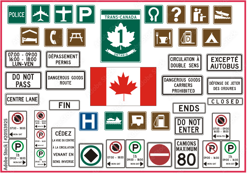 Canadas Verkehrszeichen Stock Vector | Adobe Stock