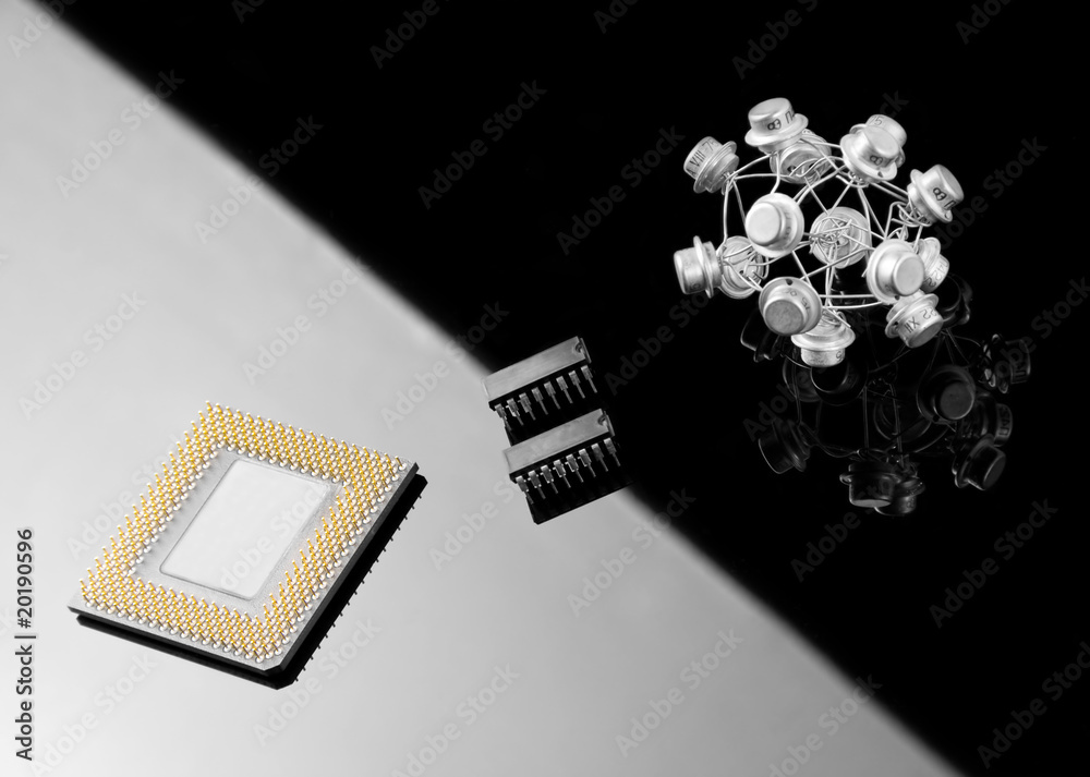 Concept balance between processor and transistors Stock Photo | Adobe Stock