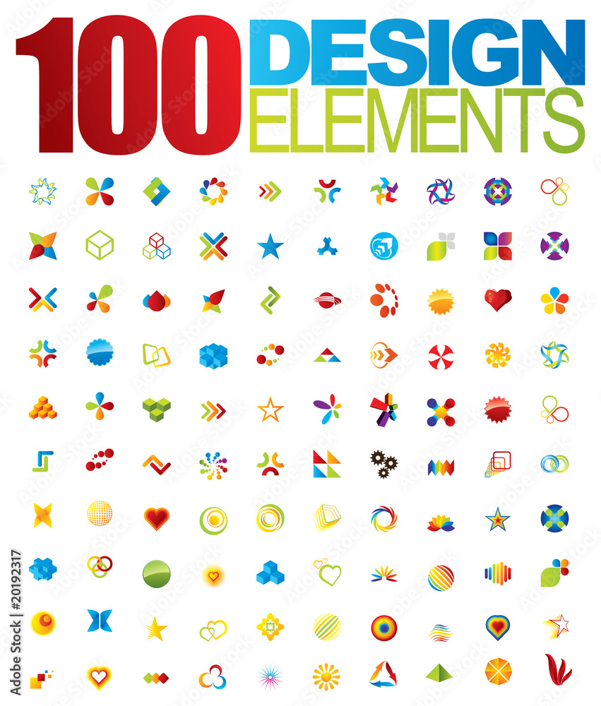 100 Vector logo and design elements Stock Vector | Adobe Stock