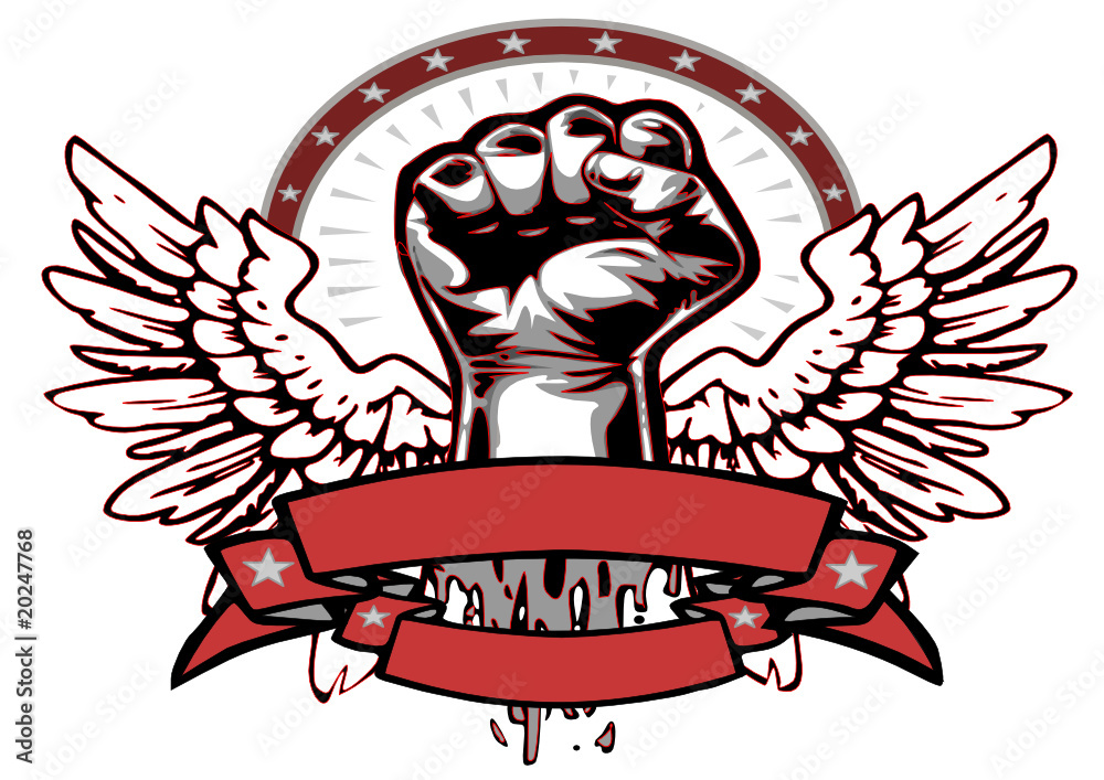 wing fist red Stock Vector | Adobe Stock