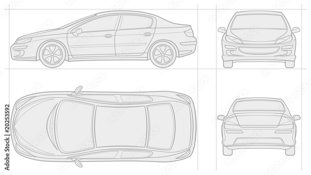 Car scheme Stock Vector | Adobe Stock
