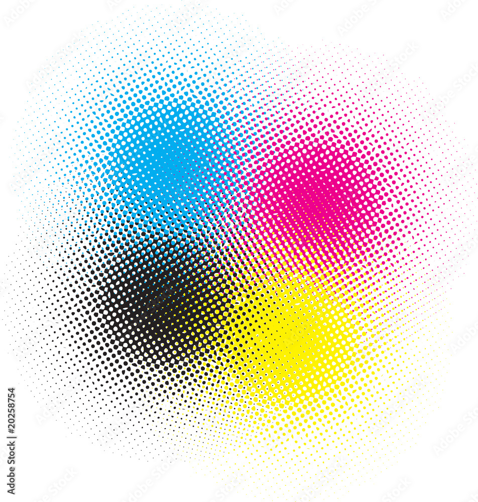 Cmyk halftone Stock Vector | Adobe Stock