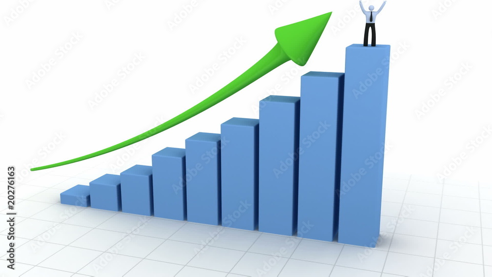 Graph moving up Stock-Video | Adobe Stock