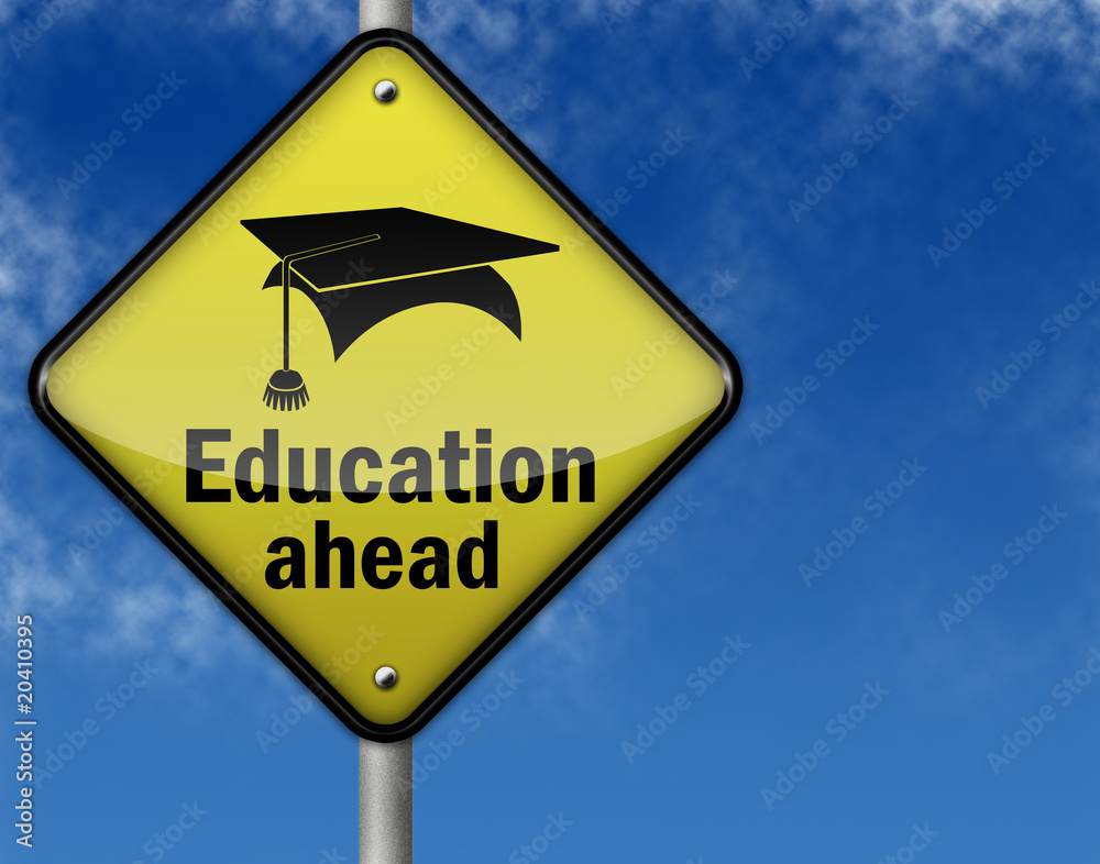 Traffic Sign "Education Ahead" Stock Illustration | Adobe Stock