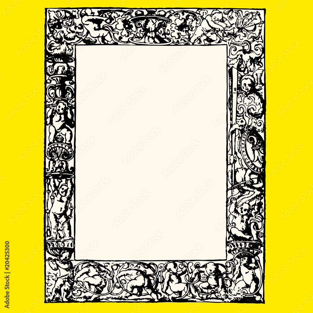 Vector Vintage frame illustration old retro classic Stock Vector ...