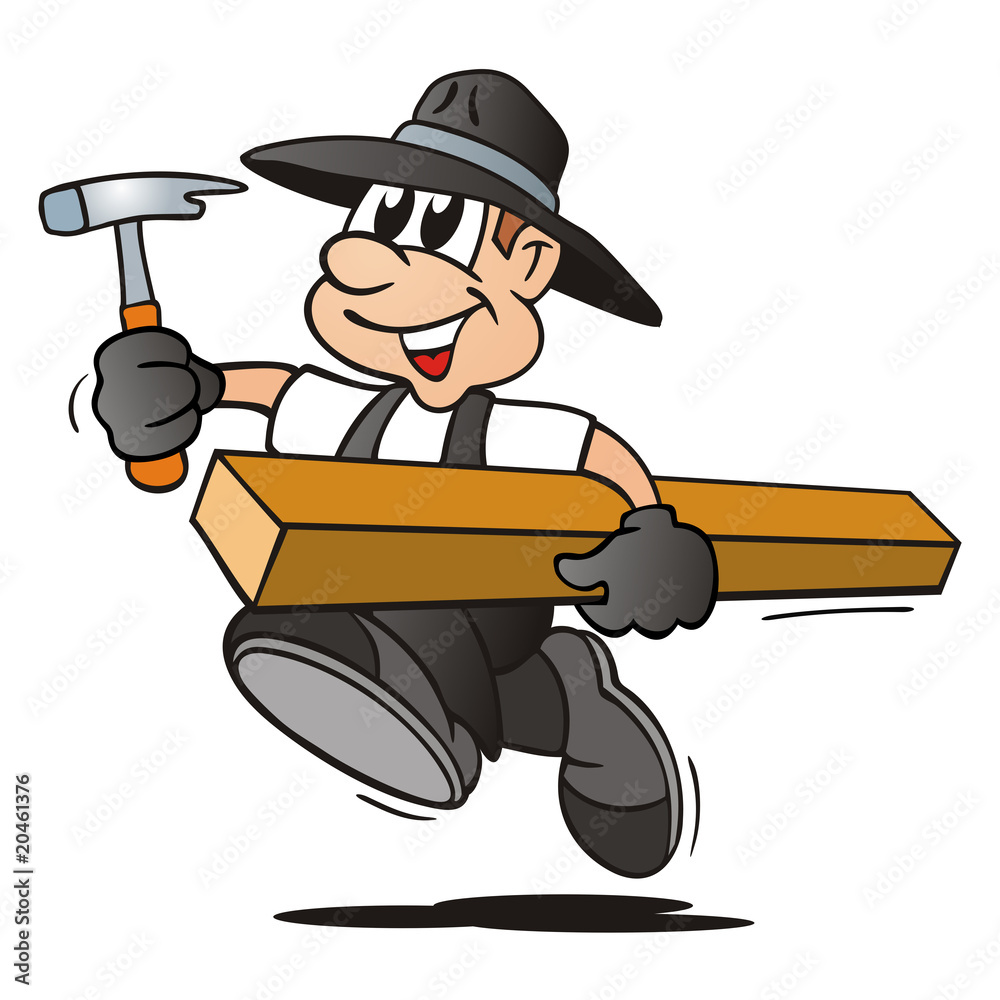 Beruf Zimmermann Stock Illustration | Adobe Stock