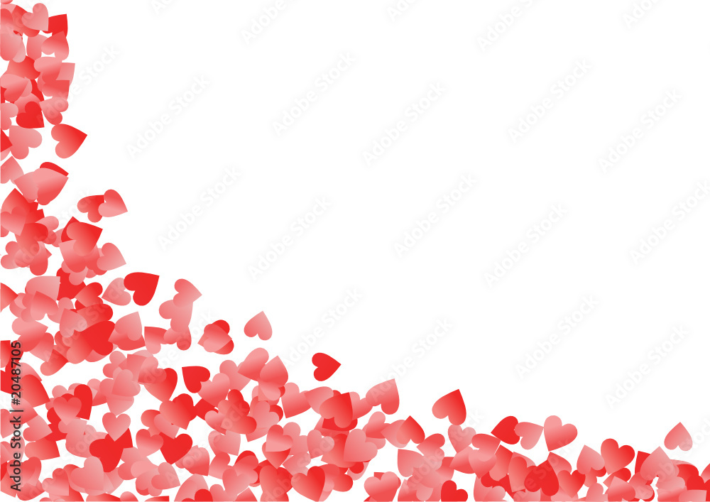 red heart corner vector illustration Stock Vector | Adobe Stock