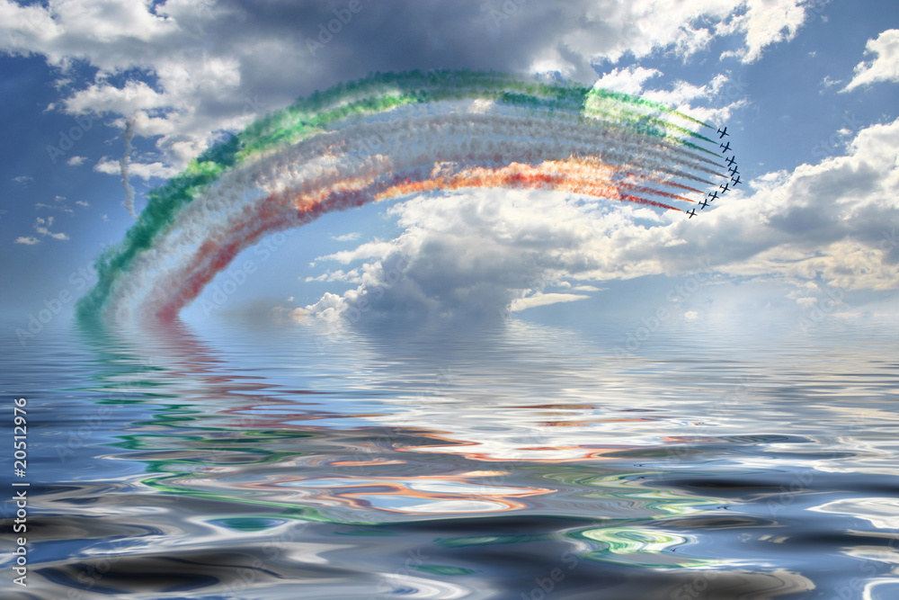 frecce tricolori Stock Photo | Adobe Stock