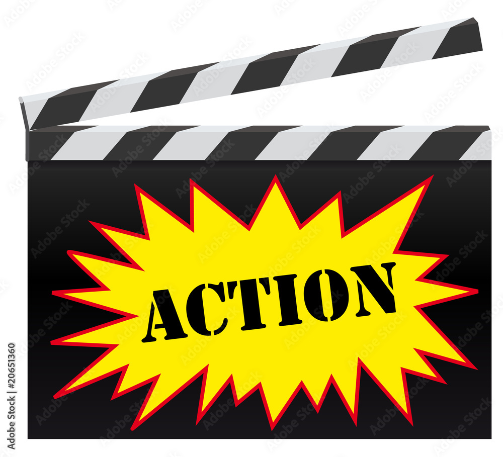 Clap cinema action Stock Vector | Adobe Stock