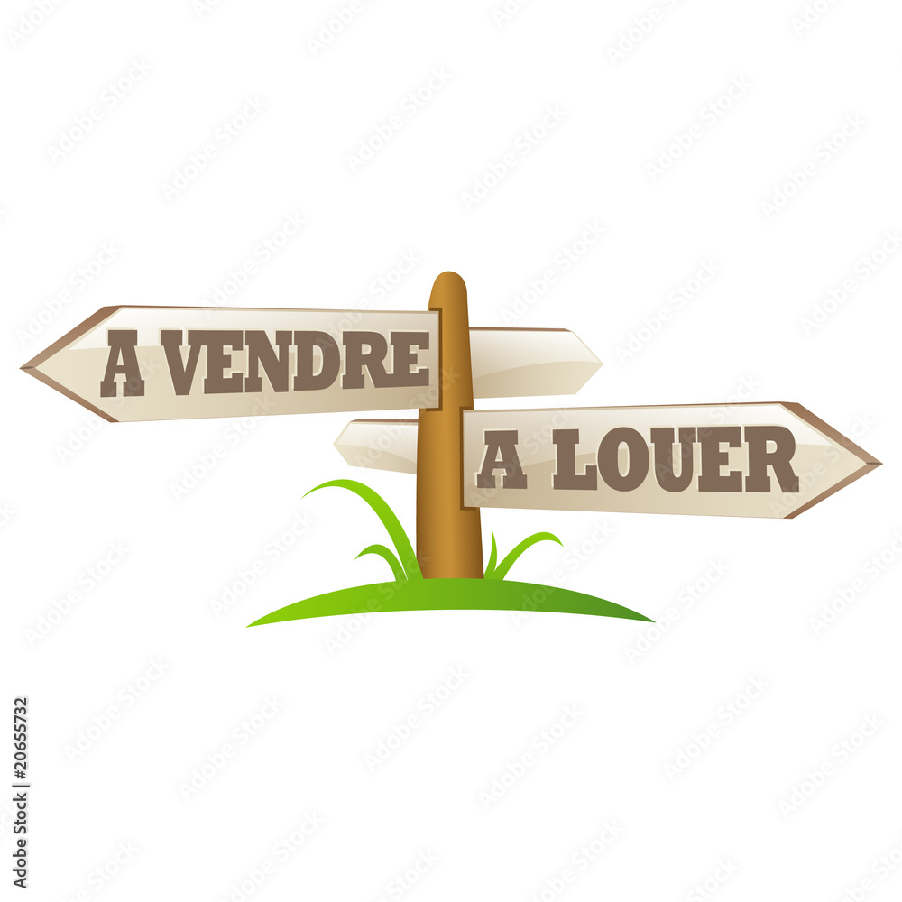 Vecteur Stock panneau vendre louer | Adobe Stock