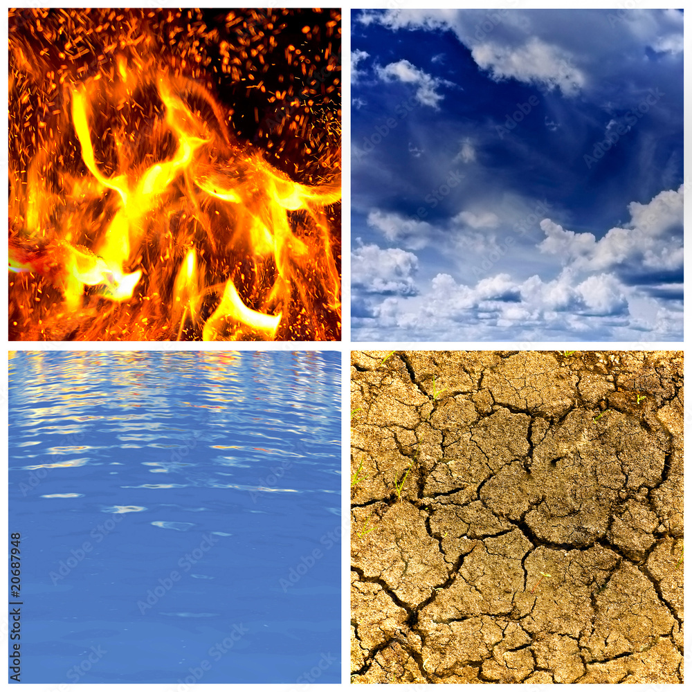 4 symbols of nature, set Stock Photo | Adobe Stock