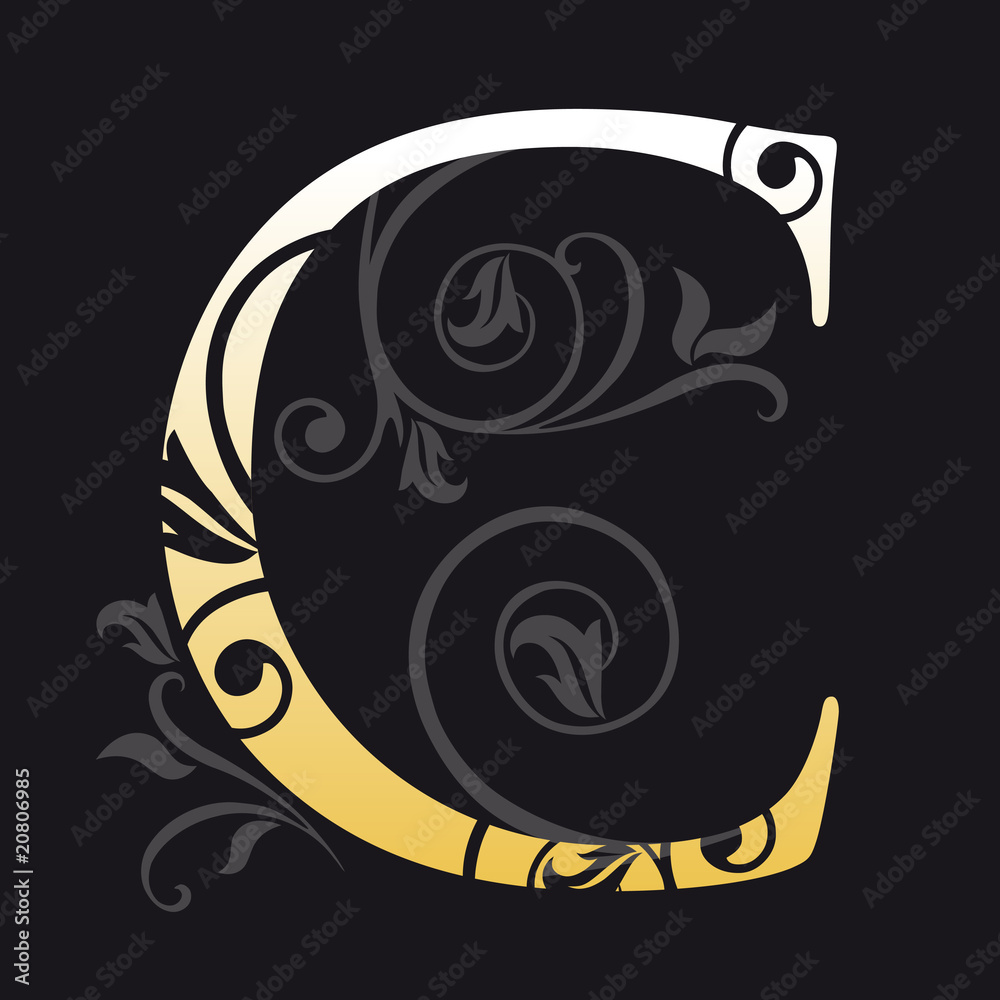 letra c Stock Vector | Adobe Stock