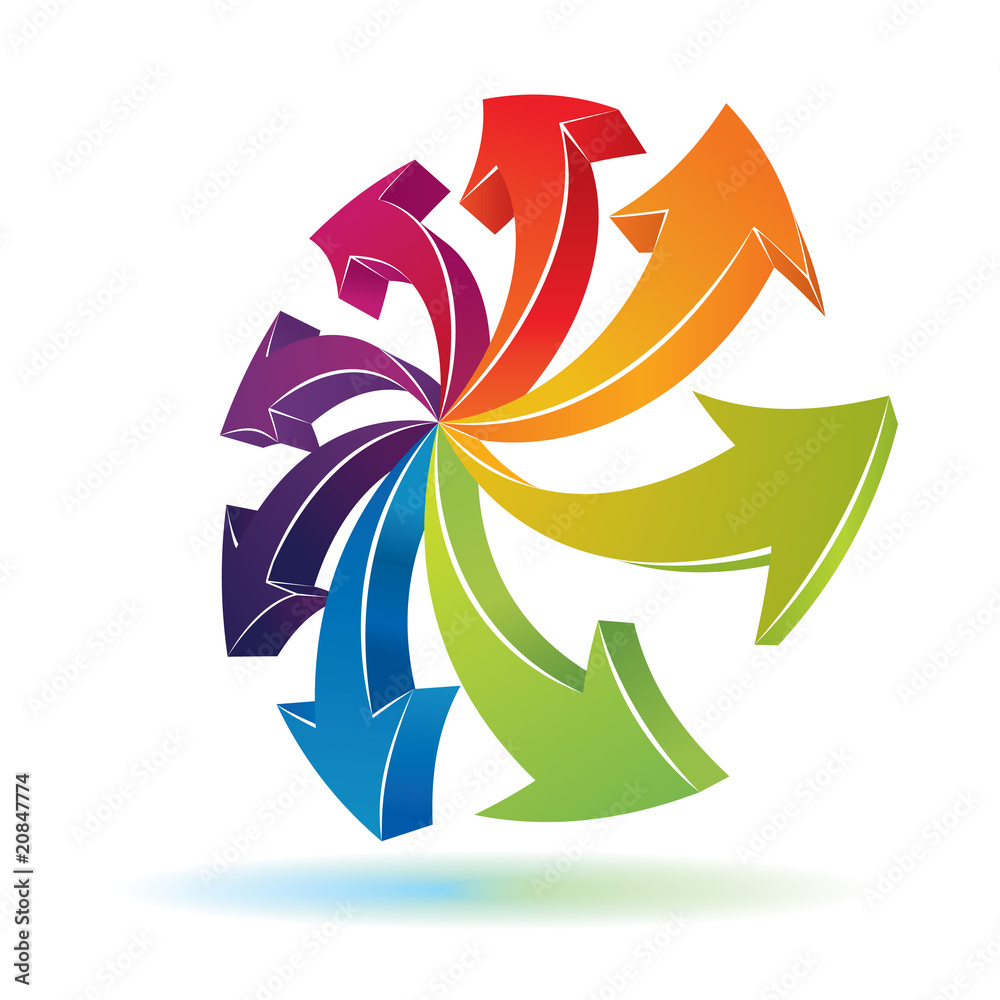 3d arrows symbol Stock Vector | Adobe Stock