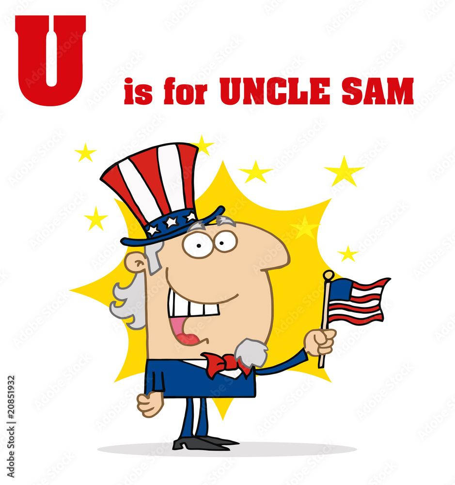 Funny Cartoons Alphabet with Text-U Stock Vector | Adobe Stock