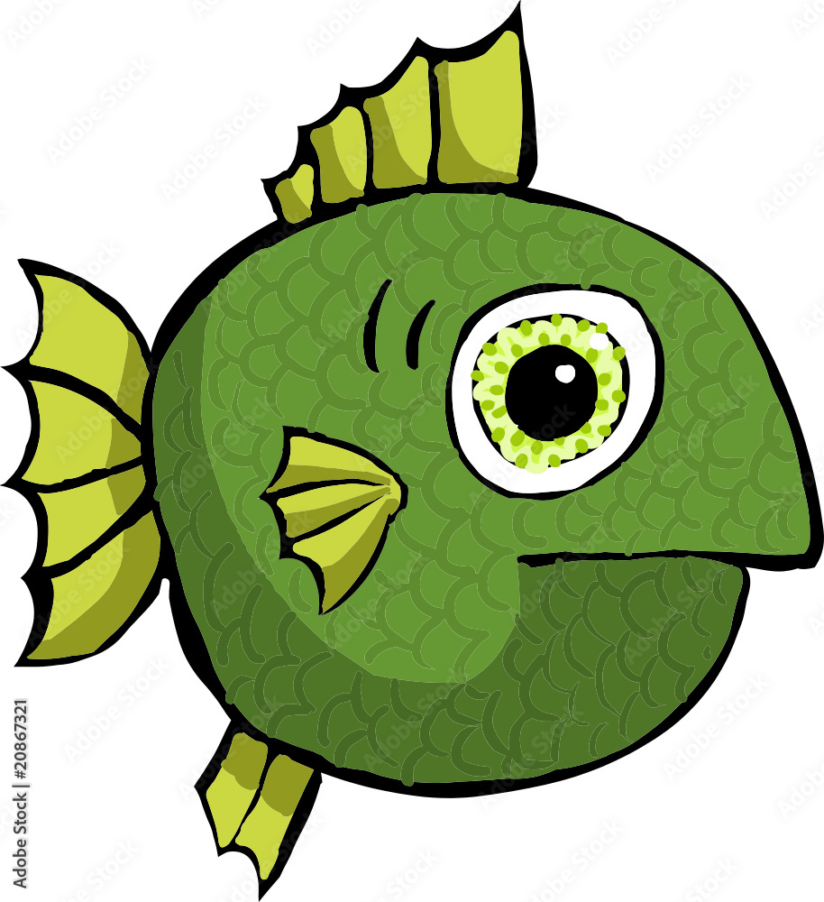 funny cartoon fish Stock Vector | Adobe Stock