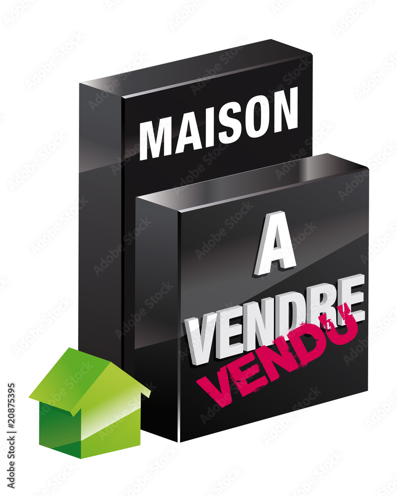 icone maison vendu Stock Vector | Adobe Stock