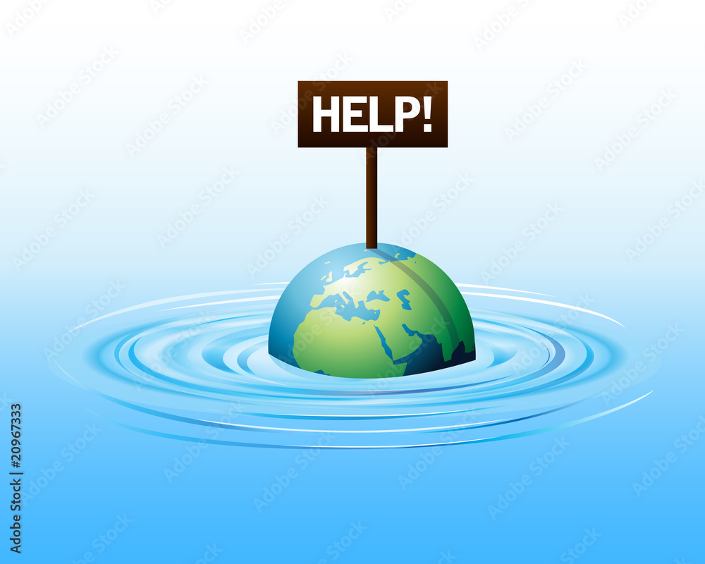 earth globe sinking vector Stock Vector | Adobe Stock