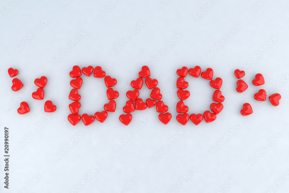 Illustrazione Stock scritta dad | Adobe Stock