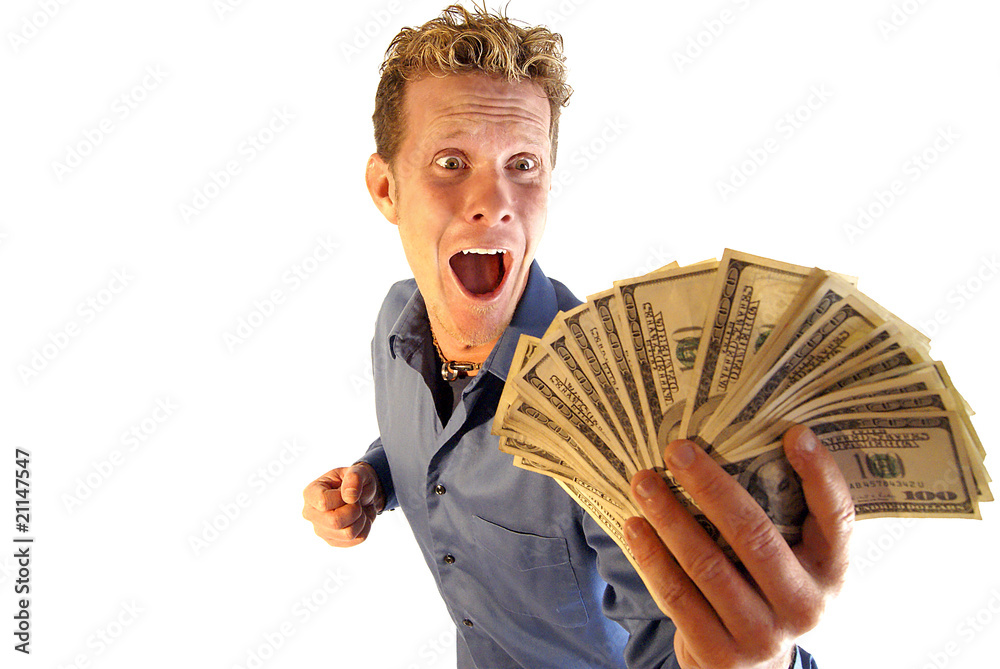 Happy Man With Money