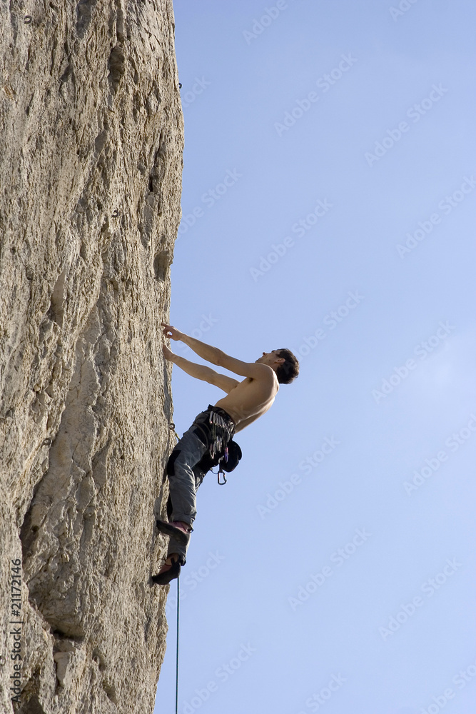 Escalade en falaise Stock Photo | Adobe Stock