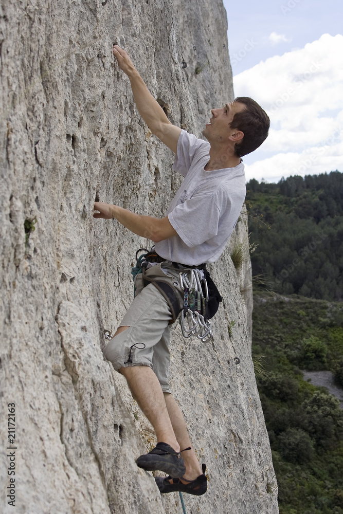 Escalade en falaise Stock Photo | Adobe Stock