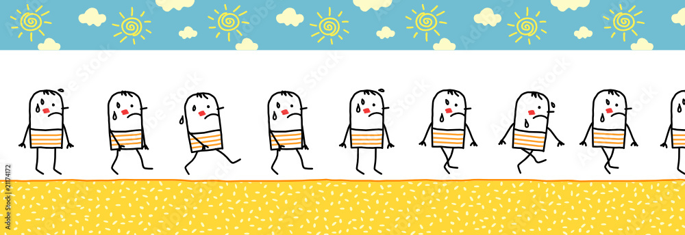 hot & sweating walking character for animated sprite Stock Vector ...