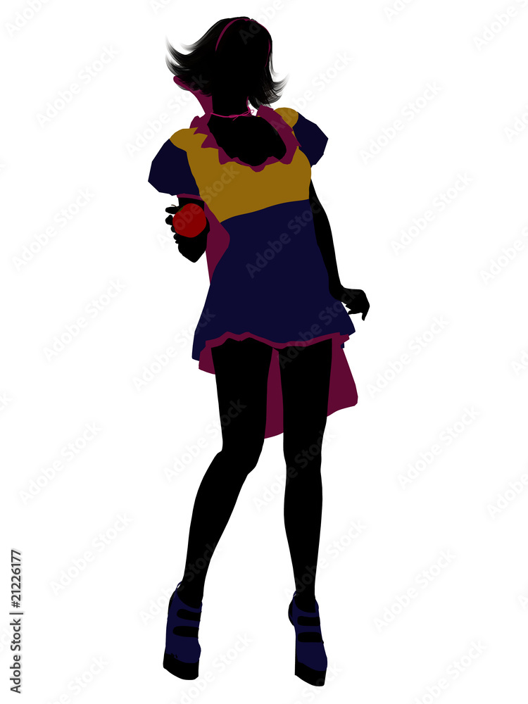 Snow White Silhouette Illustration Stock Illustration | Adobe Stock