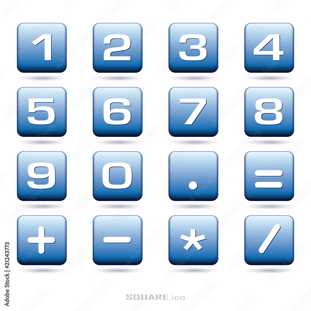 square.ico - numbers Stock-Vektorgrafik | Adobe Stock