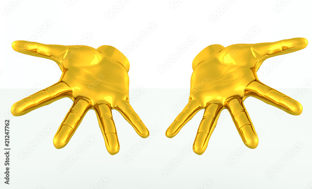 gold hands Stock Illustration | Adobe Stock
