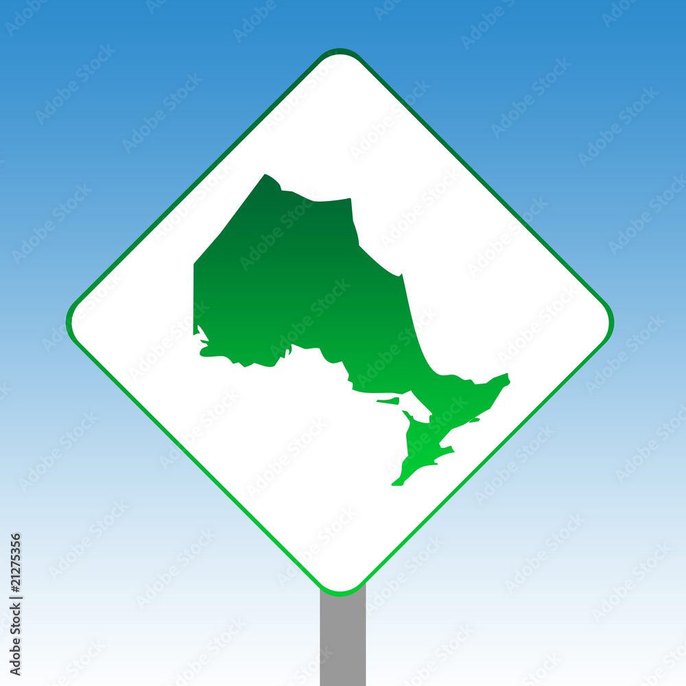 Ontario map road sign Stock Photo | Adobe Stock