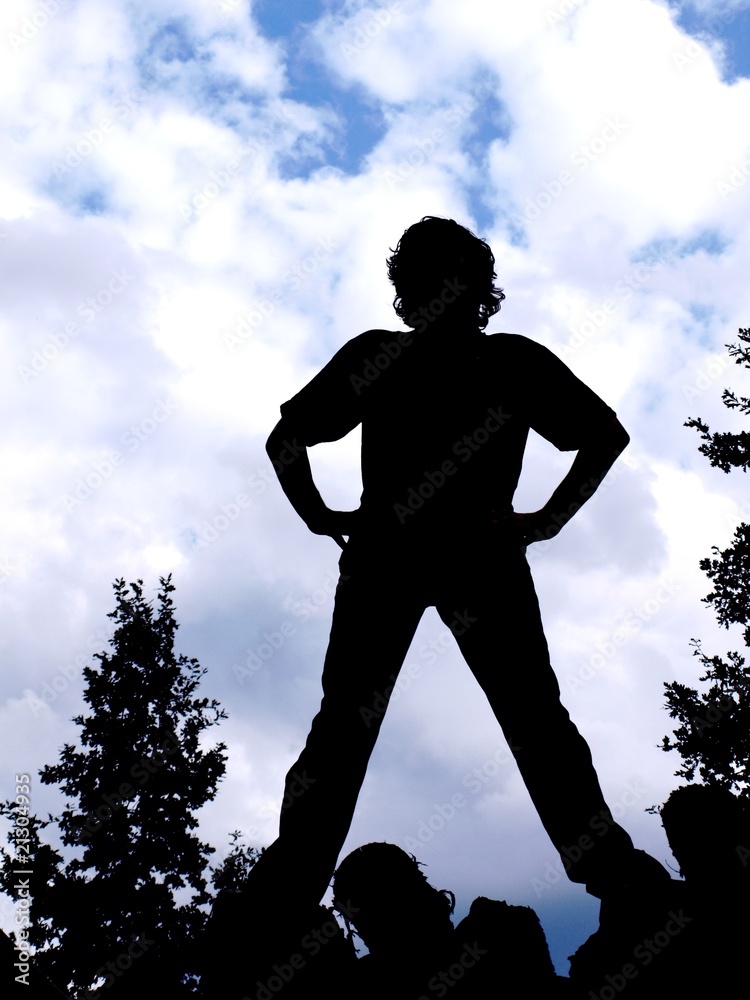 Silhouette - stand Stock Photo | Adobe Stock
