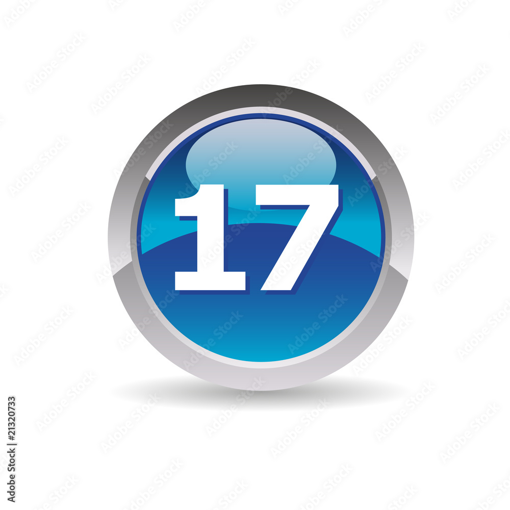 Picto dix-sept - Icon seventeen 17 Stock Vector | Adobe Stock